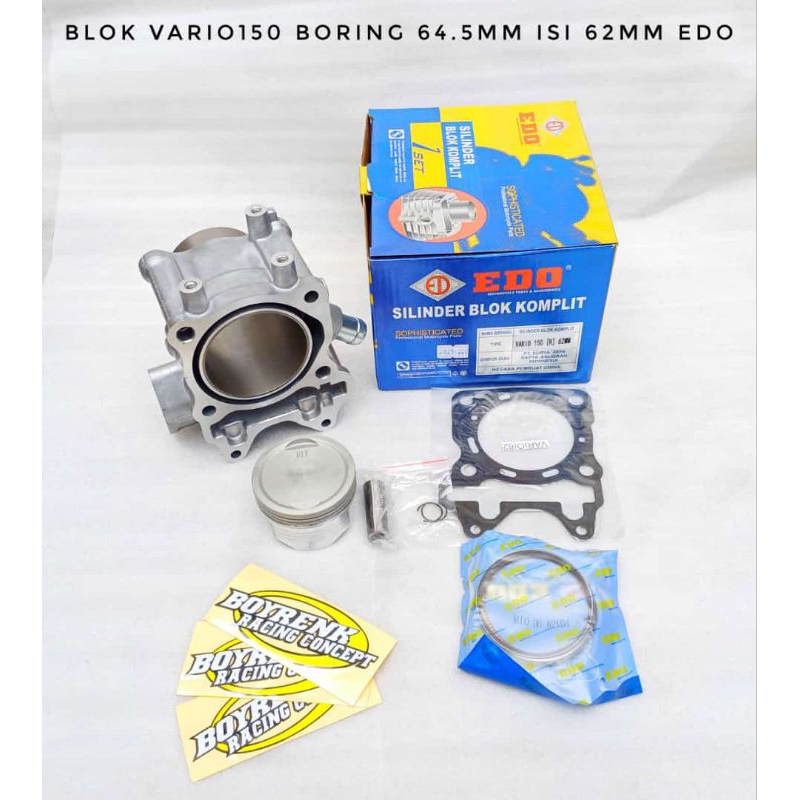 Jual CYLINDER BLOCK VARIO 150 BORE UP ISI PISTON 62 EDO - BOYRENK ...