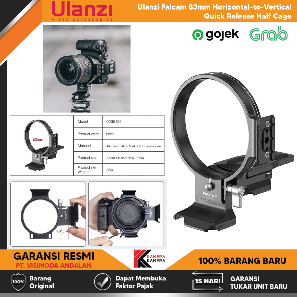 Jual Ulanzi Falcam 83mm Horizontal-to-Vertical Quick Release Half Cage ...