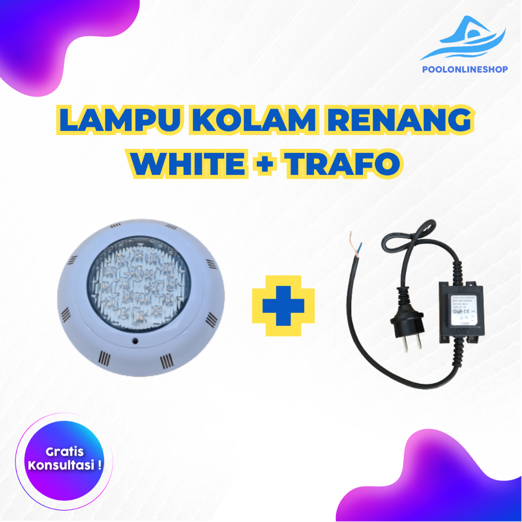 Jual Lampu Kolam Renang LED 18W AC12V WHITE + TRAVO | Shopee Indonesia