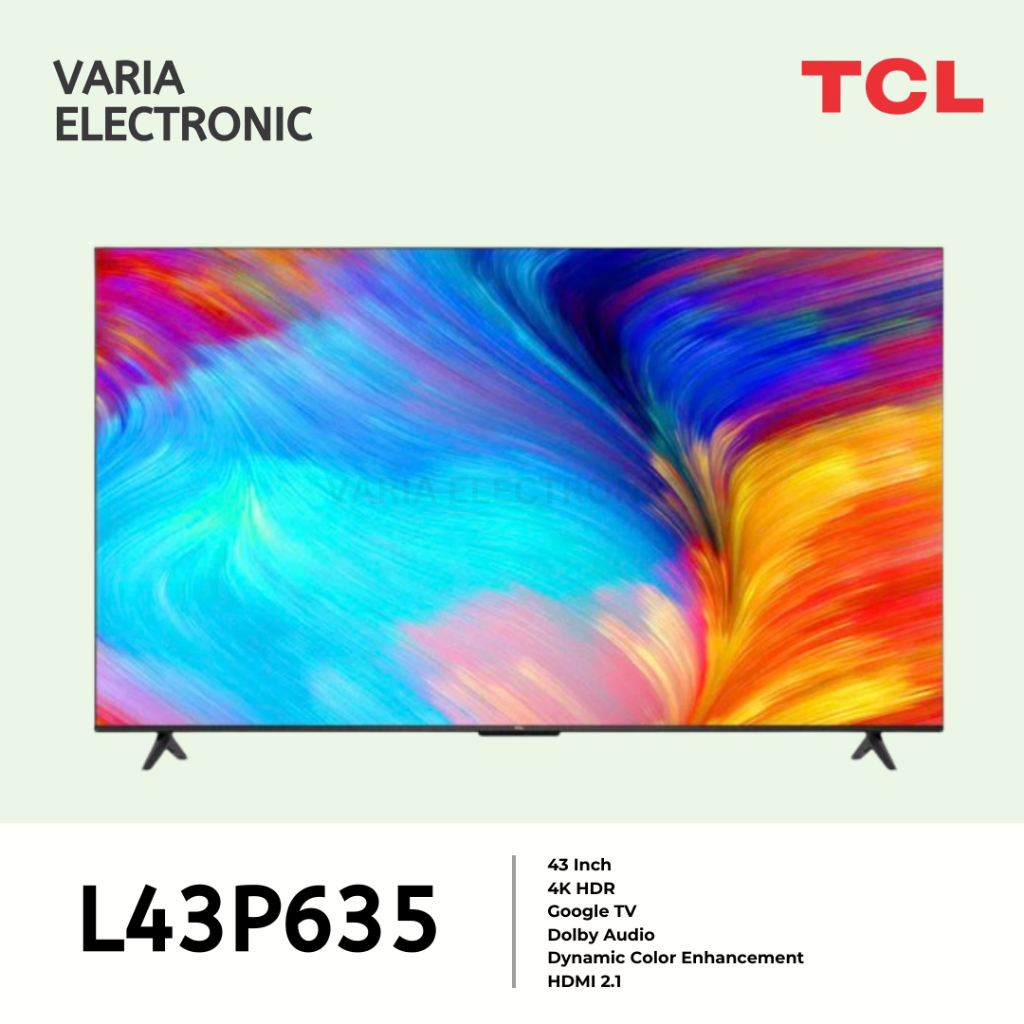 Jual LED TV TCL 43 Inch L43P635 4K UHD Google TV | Shopee Indonesia