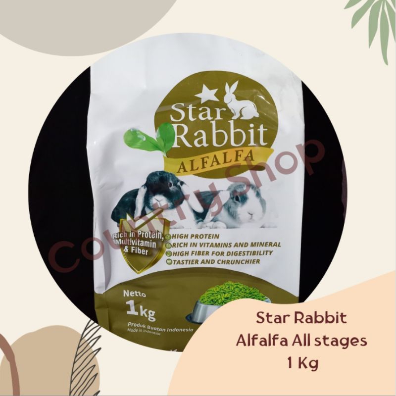 Jual Star Rabbit 1 kg All Stage / Premium Rabbit Food / Pakan Pelet ...