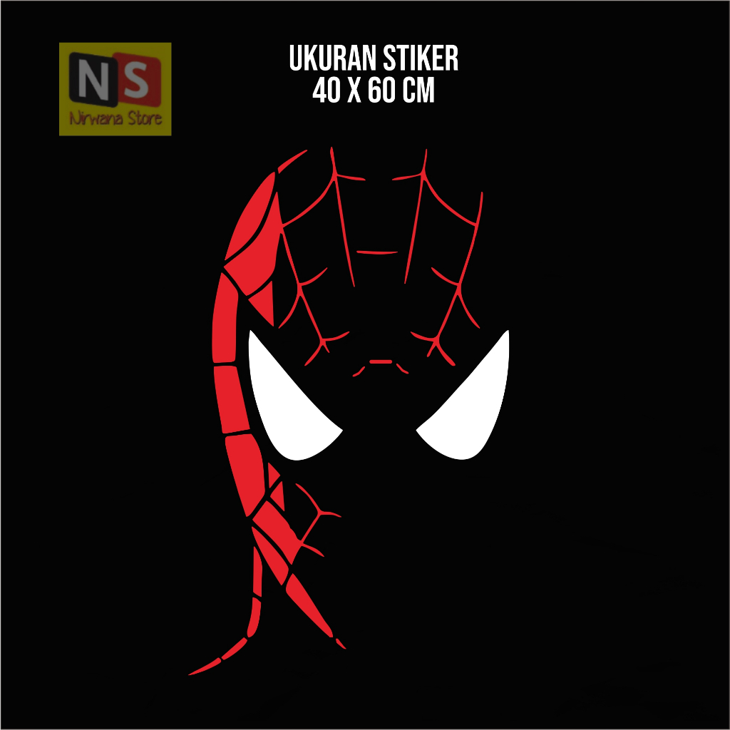 Jual Stiker Muka Spiderman Kaca Mobil Belakang Cutting Sticker ...