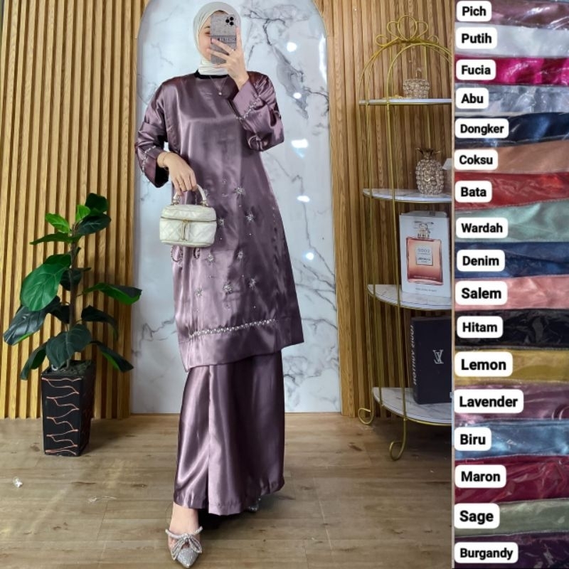 Jual STELAN BAJU BASIBA SUTRA SILK PAYET MOTE | Shopee Indonesia