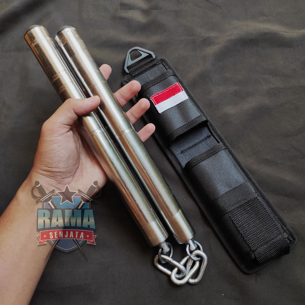 Jual DOUBLE STICK BESI SILVER (PLUS SARUNG) | Shopee Indonesia