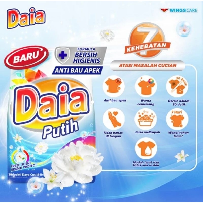 Jual Deterjen bubuk DAIA 4kg ( PUTIH) | Shopee Indonesia