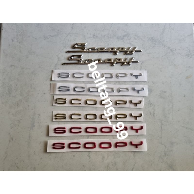 Jual Emblem logo motor scoopy new/emblem scoopy new chrom/emblem scoopy ...