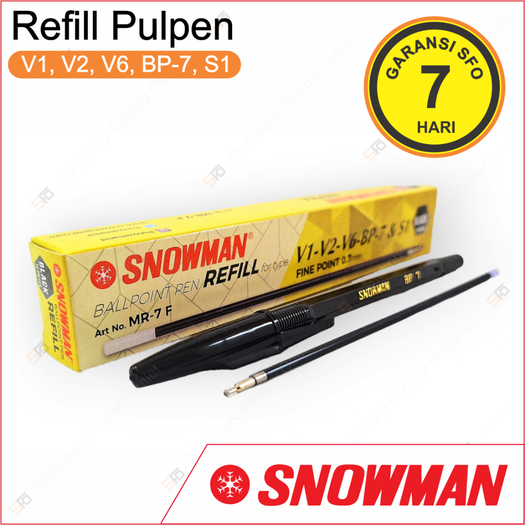Jual Refill Pen Snowman V1, V2, V6, BP-7 ,& S1 | Shopee Indonesia