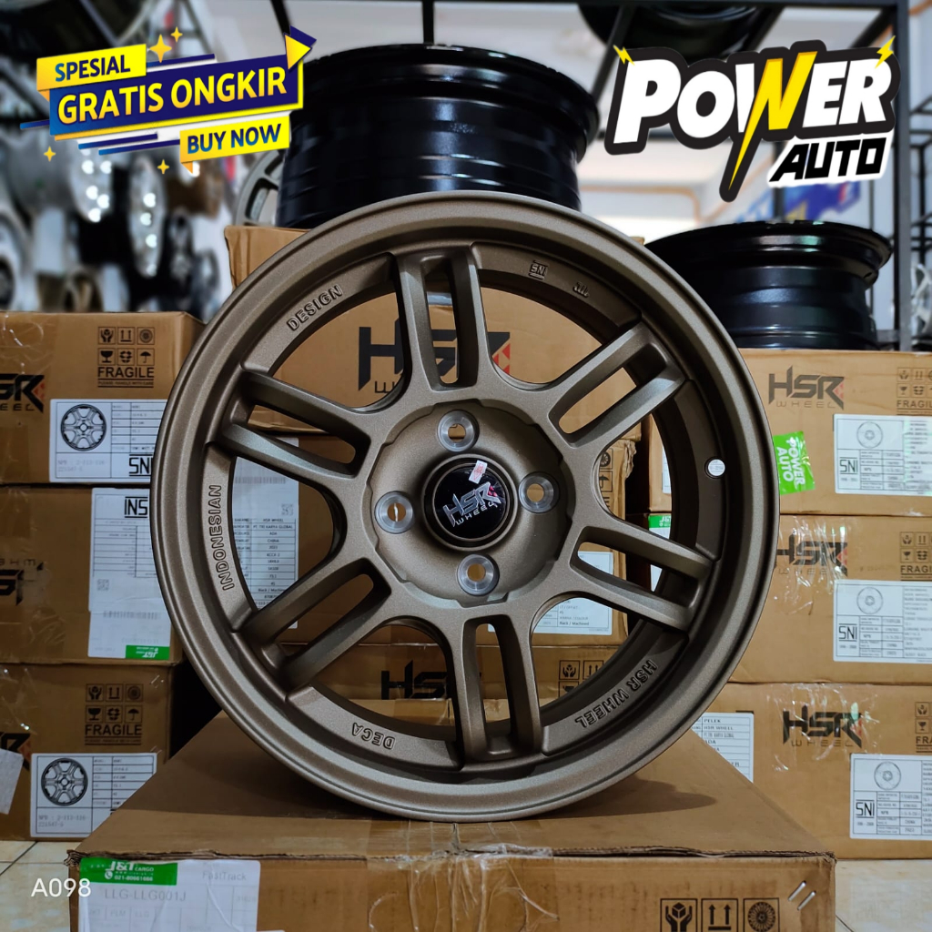 Jual velg mobil murah berkualitas merk HSR wheel R15 4x100 Brio Sigra ...