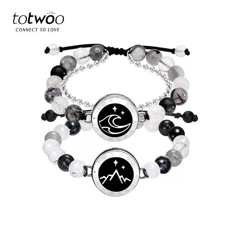 Jual [READY] TOTWOO To Twoo Smart Long Distance Couple Bracelet Gelang ...