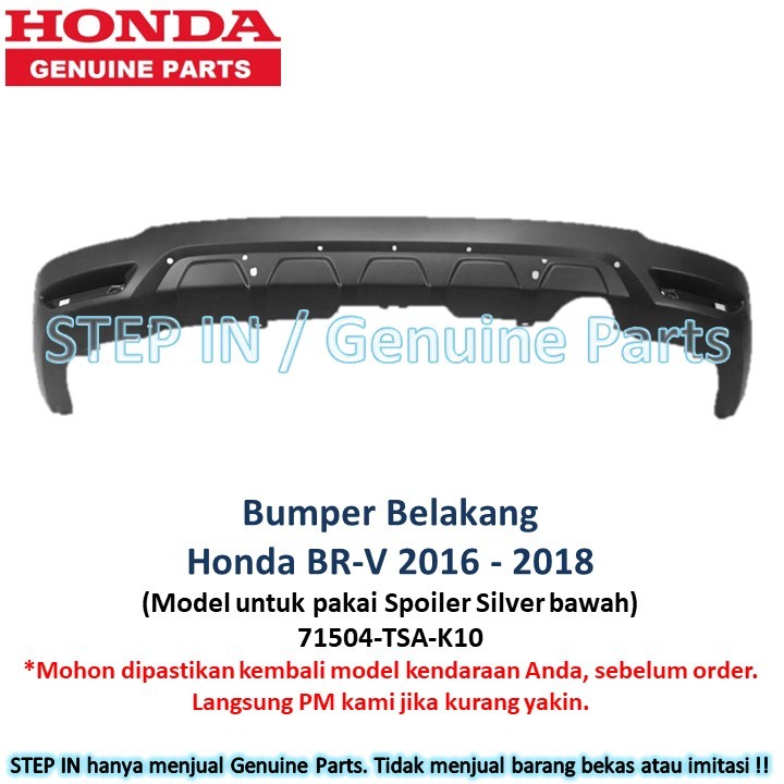 Jual Bumper BELAKANG Honda BRV BR-V 2016 2017 2018 Bemper kulit jeruk ...