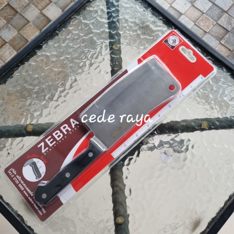 Jual pisau daging / chopper knife / parang zebra 6,5 " asli made in ...
