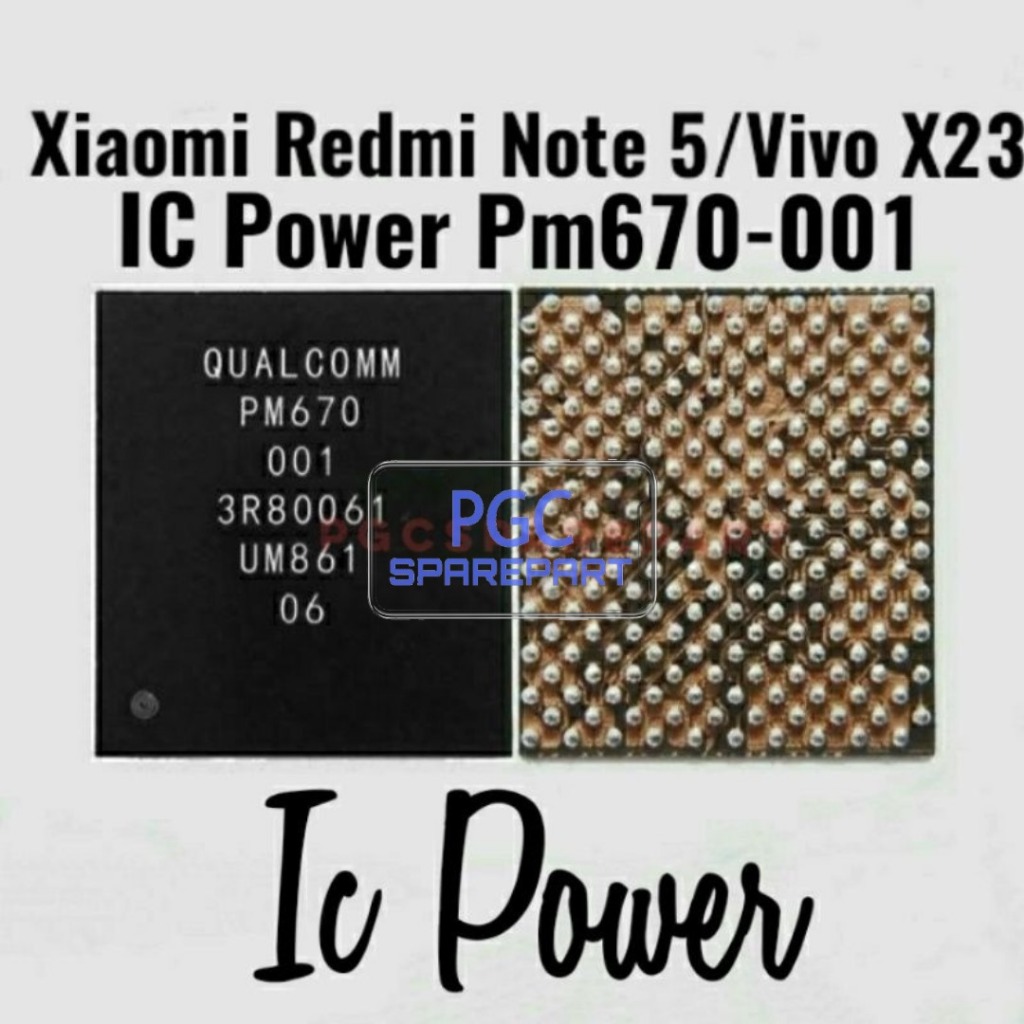 Jual IC Power PM670-001 / pm670001 Untuk Xiaomi Redmi Note 5 / OP R17 ...