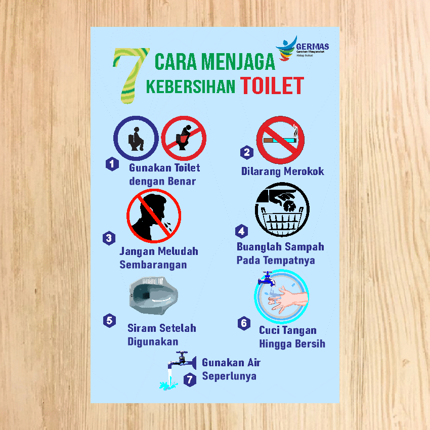 Jual Stiker 7 Cara Menjaga Kebersihan Toilet | Stiker Toilet | Shopee ...