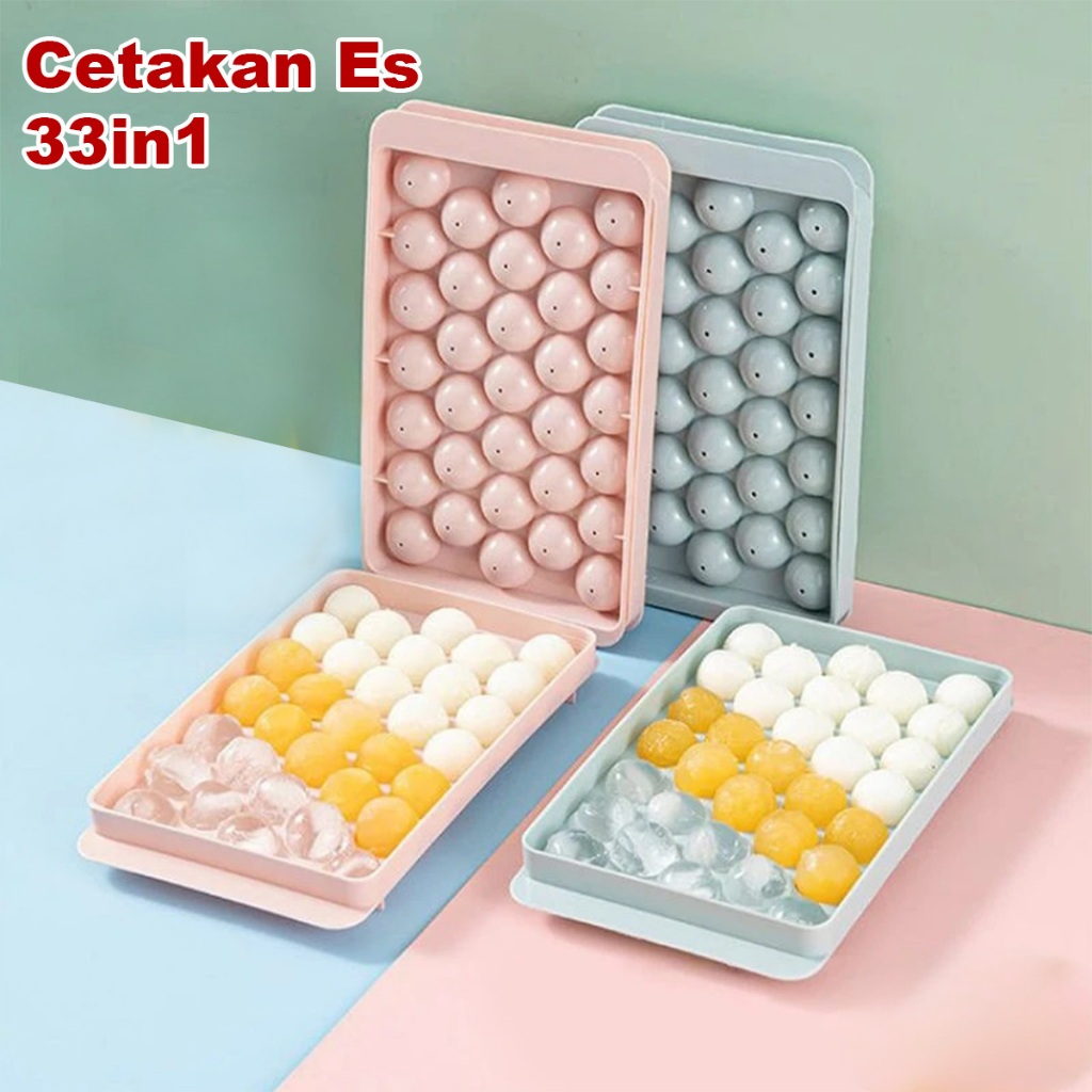 Jual Cetakan Es Batu Bulat 33 Lubang Cetakan Es Batu Bulat Cetakan ...