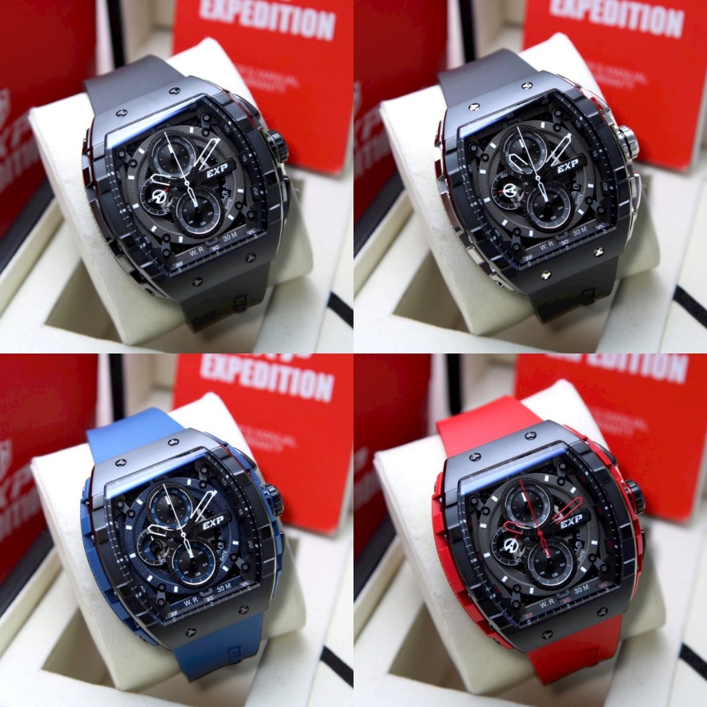 Jual Expedition 6782 Pria Chronograph Jam tangan sport Rubber Model RM ...