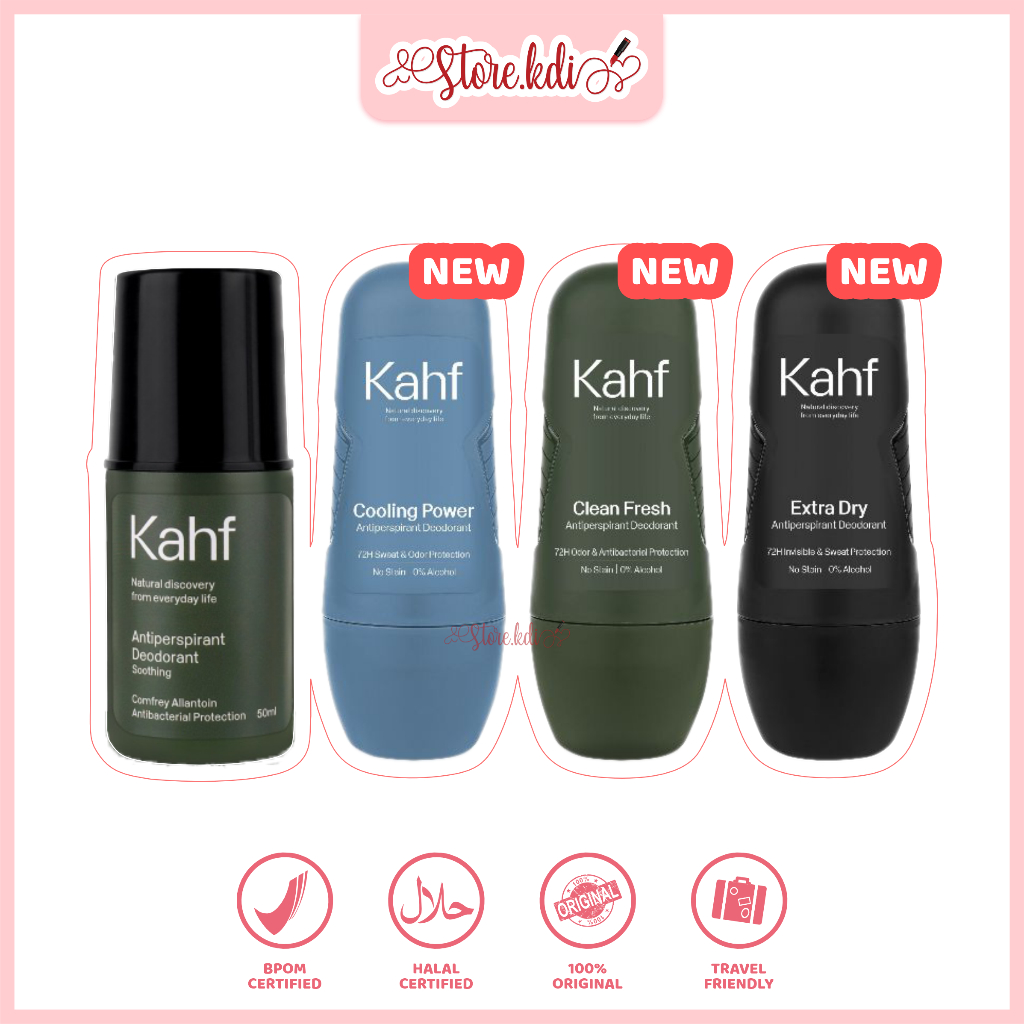 Jual KAHF Men Soothing Antiperspirant Deodorant Roll On 50 ml & 45ml ...