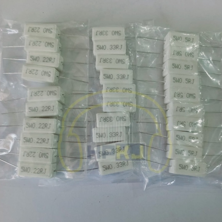 Jual PROMO!!! (10PCS ) RESISTOR KAPUR 5 WATT Resistor 5watt 5W R KAPUR 0.22 0.33 0.5 OHM ...