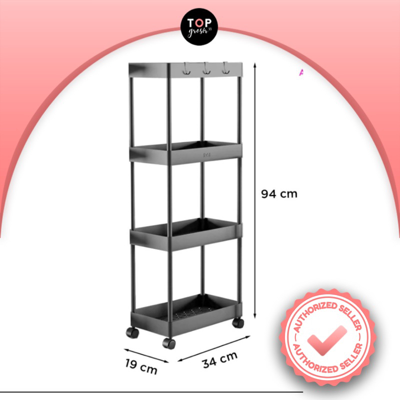 Jual Rak Persegi Dapur Plastik 4 Susun | Rak Yeye | Rak Kamar Mandi ...