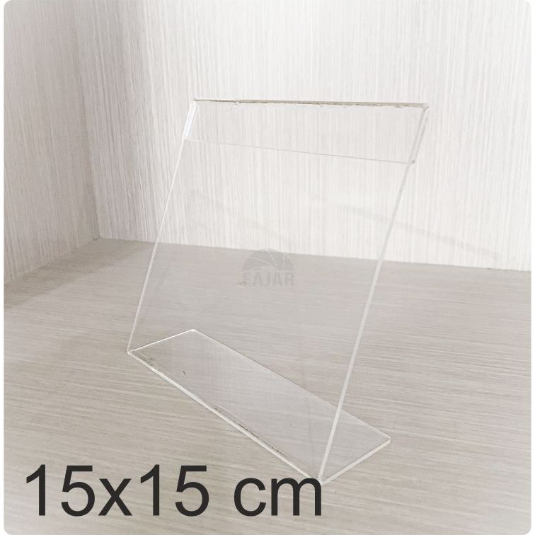 Jual Papan Nama Meja Satu Sisi Model kotak Table Sign Akrilik 15x15 CM ...