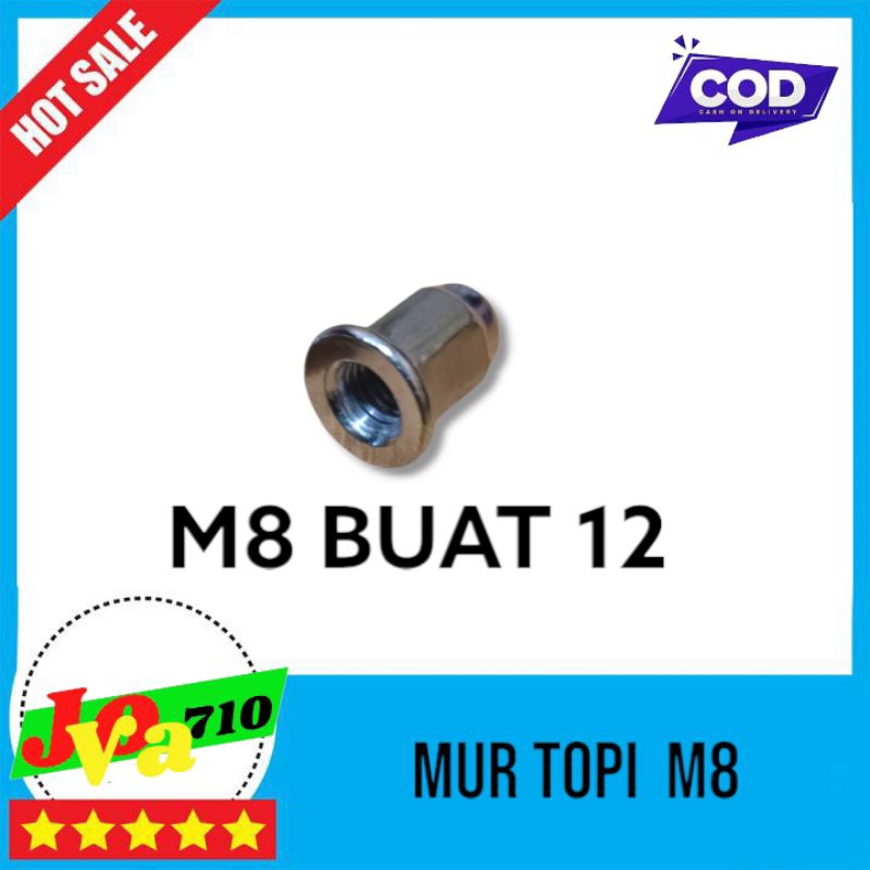 Jual mur topi m8 yamaha baut chrome baut kunci 12 | Shopee Indonesia
