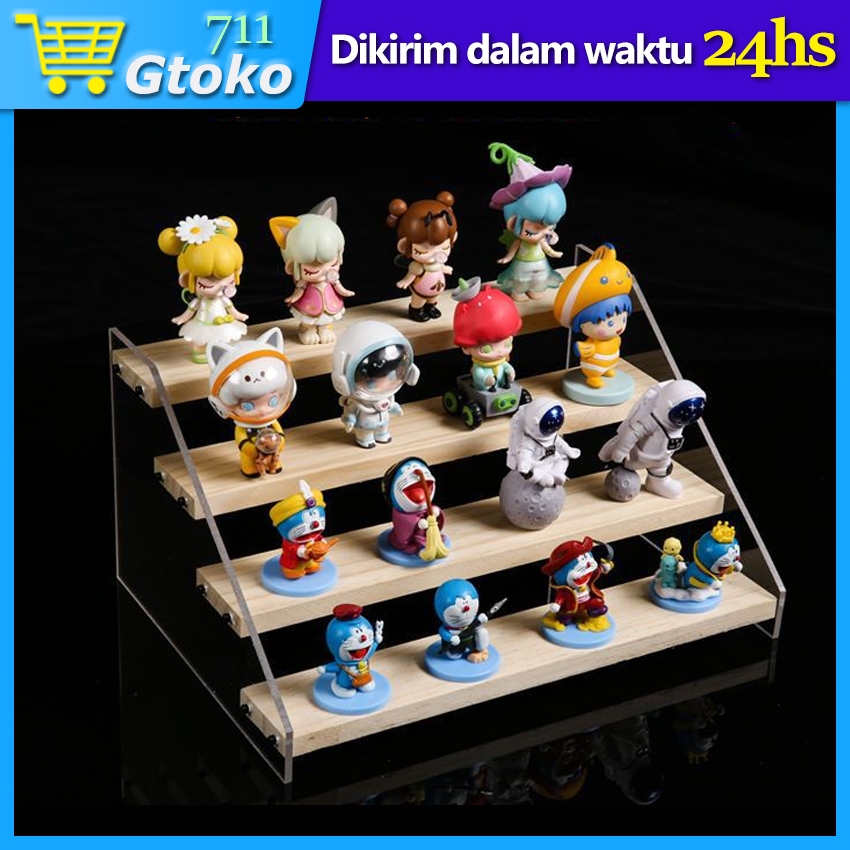 Jual Rak Susun Stand Display Action Figure Akrilik Kayu Tempat ...