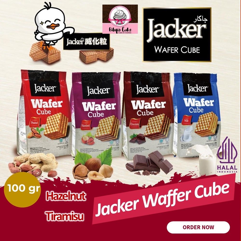 Jual Jacker Wafer Cube 100 gram / Tiramisu Hazelnut | Shopee Indonesia