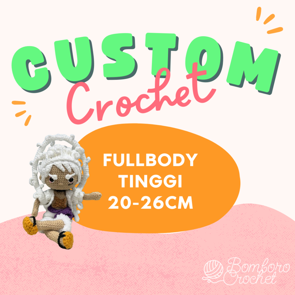 Jual [PRE ORDER] Custom Boneka Rajut Amigurumi Fullbody 20-26 cm ...