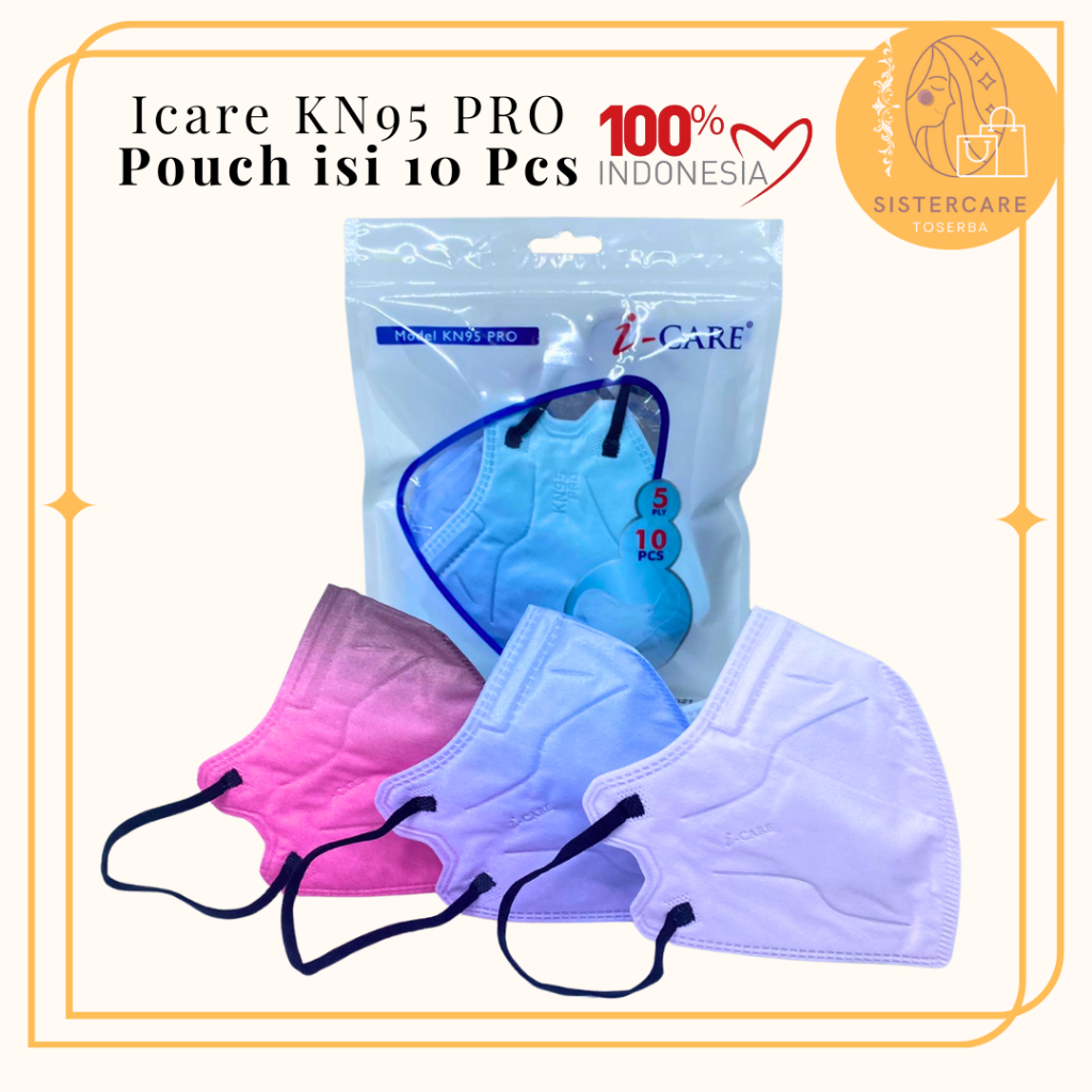 Jual SISTERCARE Surgical Mask KN95 Pro Sachet ICARE 5ply Premium ...
