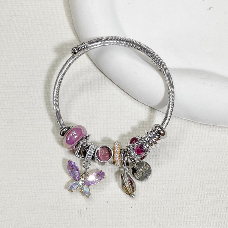 Jual Premium Gelang Pandora Charms Bracelet Serut Titanium Asli Wanita ...