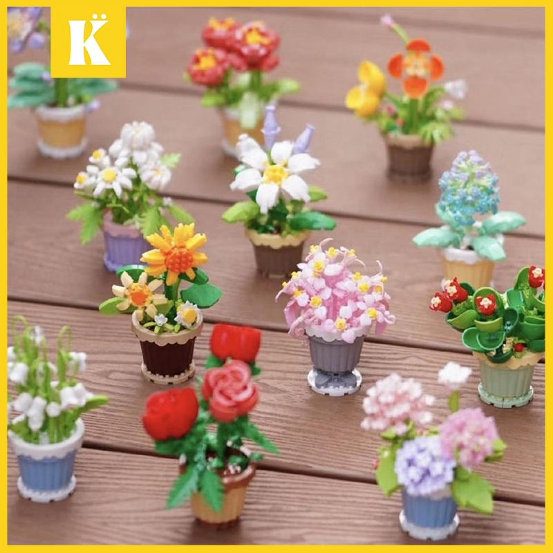 Jual Keeppley Balok Bunga Buku Pot Bunga Bricks Bunga Untuk Rakitan ...