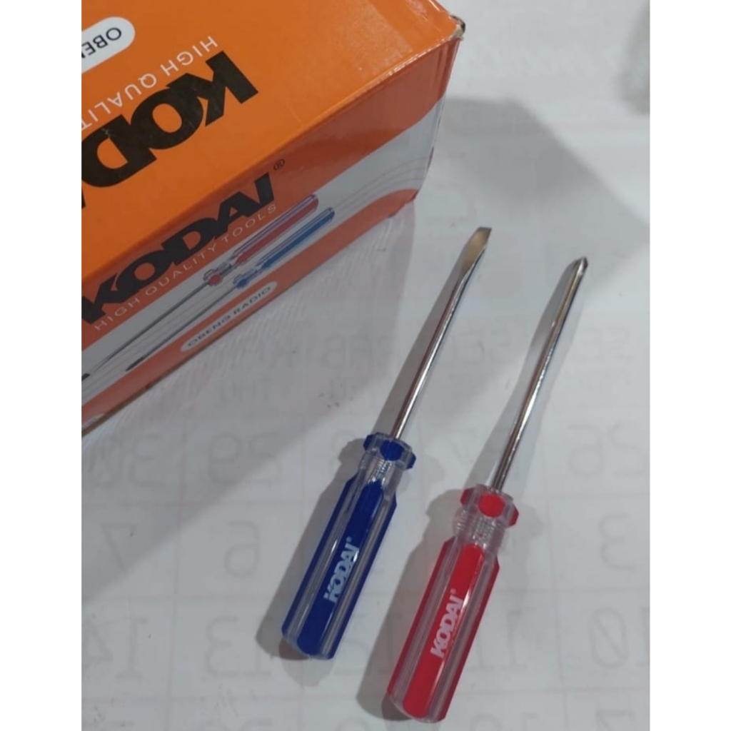 Jual Kodai obeng crystal +/- 4 x 100 mm | Shopee Indonesia