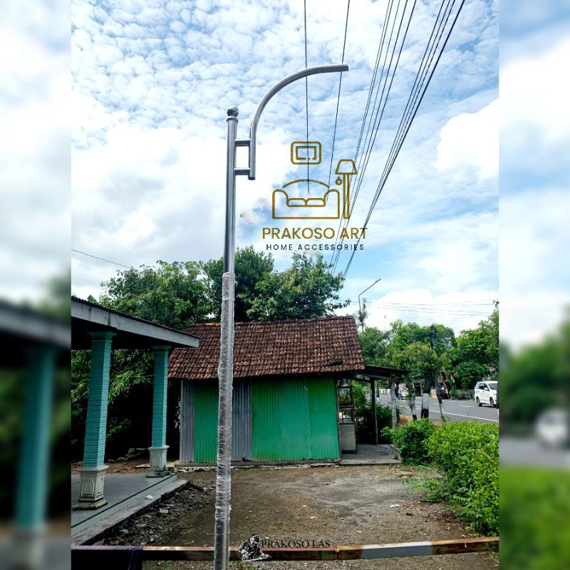 Jual Tiang Lampu Stainless PJU LED Kobra lubang 1.5” ( 4cm ) / Tiang ...