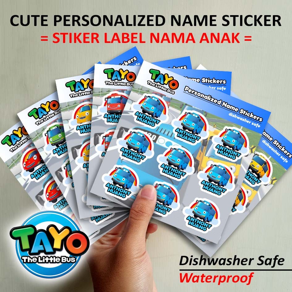 Jual STIKER BUKU STIKER LABEL NAMA ANAK STIKER TUMBLER STIKER PERALATAN ...