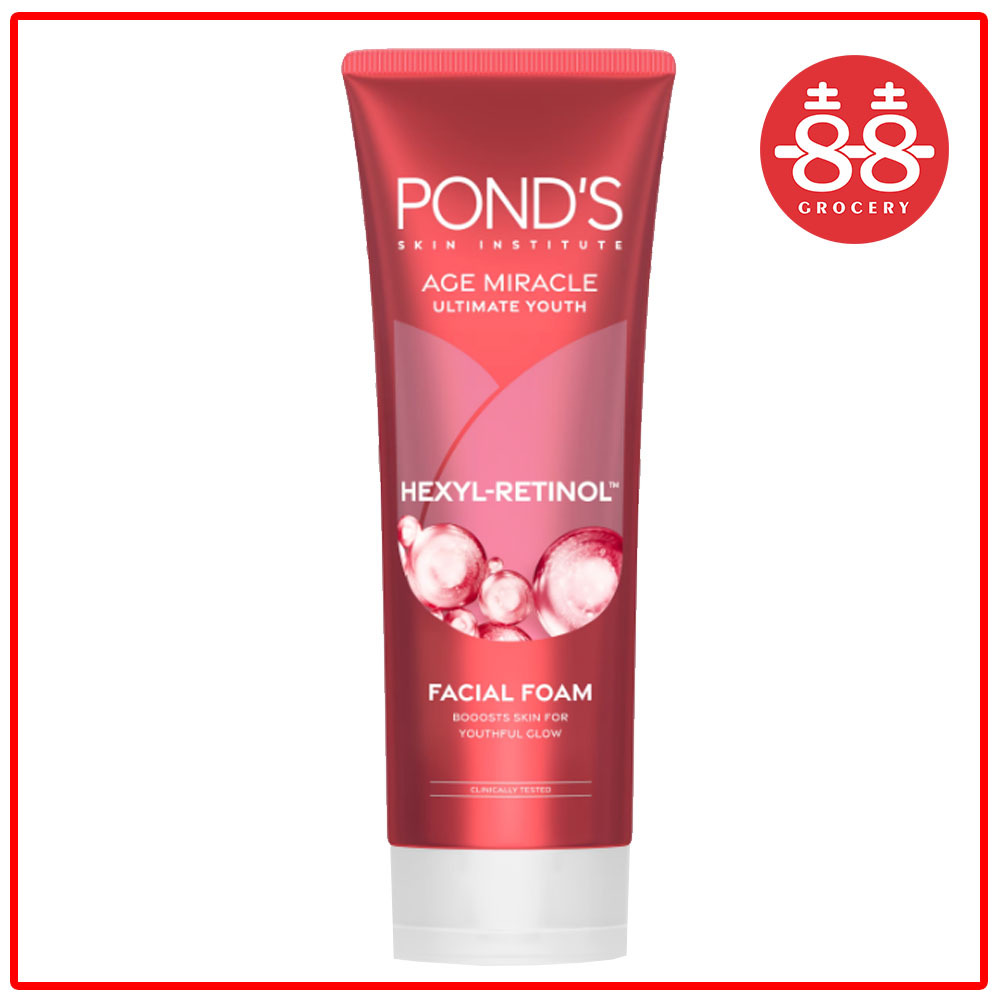 Jual Pond's Age Miracle Hexyl Retinol Facial Foam 100 gr PONDS | Shopee ...