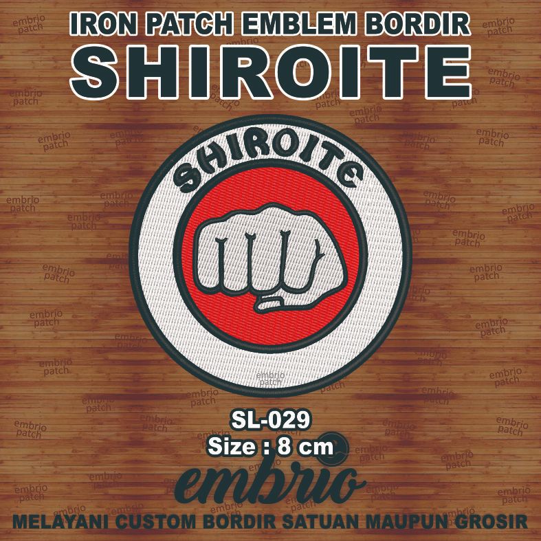 Jual SL-029 Patch SHIROITE emblem bordir bet logo perguruan karate do ...