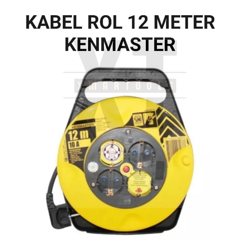 Jual Kabel rol 12 meter 4 Lubang / Kabel roll 12M Kenmaster | Shopee ...