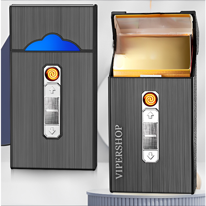 Jual Kotak Penyimpanan Plus Korek Model Api Bara Elektrik Unik | Shopee ...