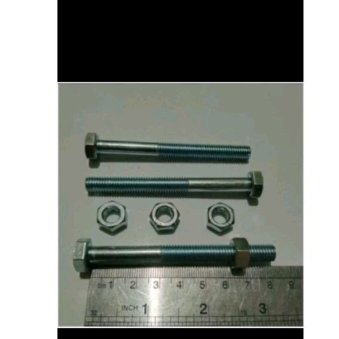 Jual BAUT + MUR PUTIH BMP M8 X 80 MM GALVANIS ( KUNCI 13 ) | Shopee Indonesia