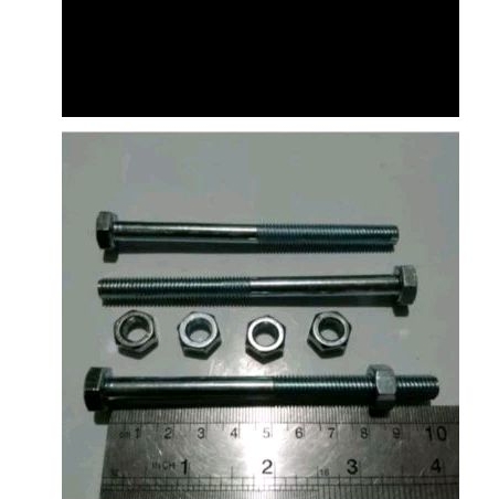 Jual BAUT + MUR PUTIH BMP M8 X 100 MM GALVANIS ( KUNCI 13 ) | Shopee Indonesia