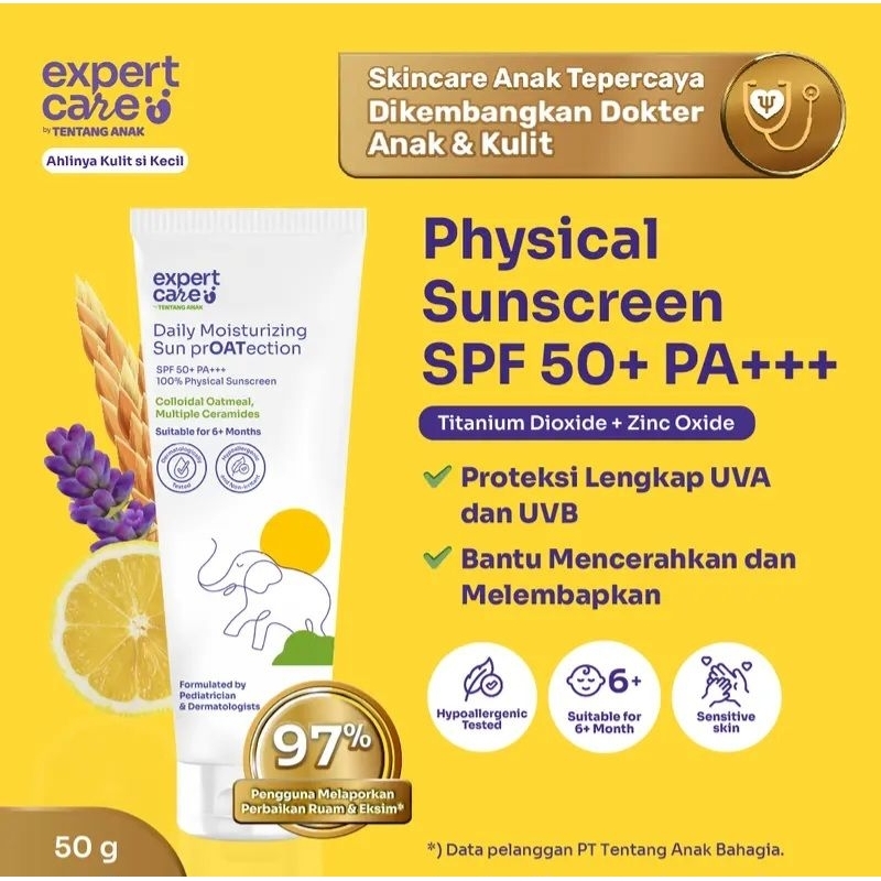 Jual Expert Care Physical Sunscreen SPF 50+ PA +++ Sunscreen Bayi dan Anak | Shopee Indonesia