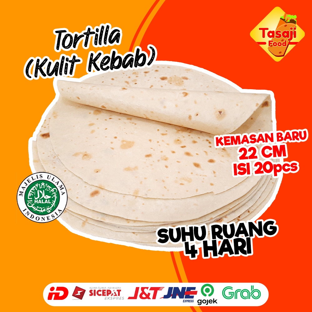 Jual Tortilla Sedang (kulit kebab) 22cm Isi 20 Pcs Frozen Makanan Beku ...