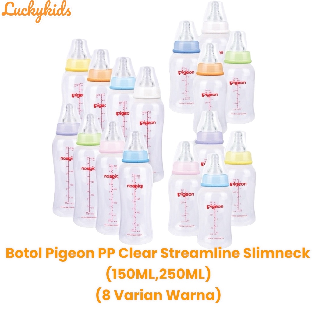 Jual Pigeon Botol PP Clear Streamline 150ml 250ml Botol Susu Pigeon ...