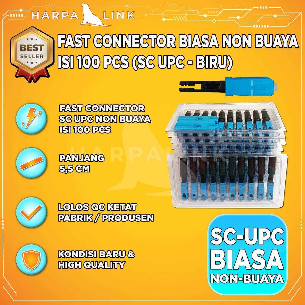 Jual Fast Connector SC UPC Fiber Optik Bukan Buaya Isi 100 PCS / Fast ...