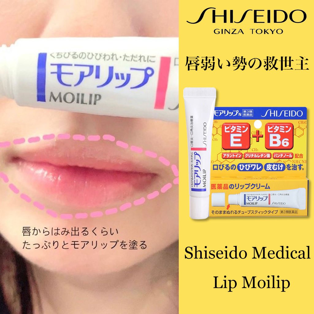 Jual SHISEIDO MOILIP Medicated Vitamin E + B6 Lip Cream 8gr Original ...
