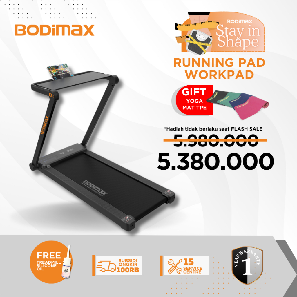 Jual BODIMAX RUNNING PAD 3 IN 1 / WORK PAD | Shopee Indonesia