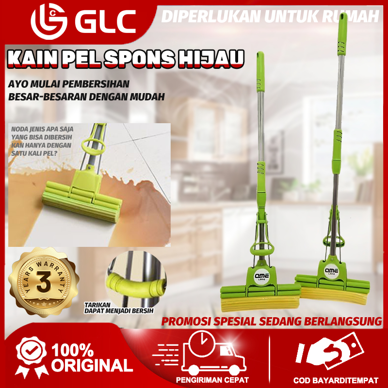 Jual Alat Pel Lantai Spons Tipe Sekrup Floor Mop Pembersih Lantai ...