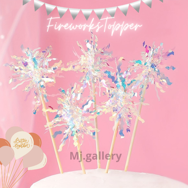 Jual FIREWORKS TOPPER Cake topper hiasan kue cake cupcake kembang api ...