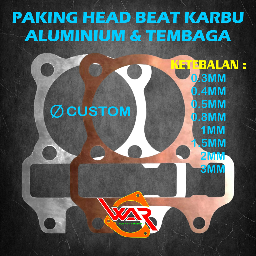 Jual Paking KOP HEAD BEAT KARBU Tembaga Almunium For BEAT OLD / Perpak Gasket Packing HONDA 0 ...
