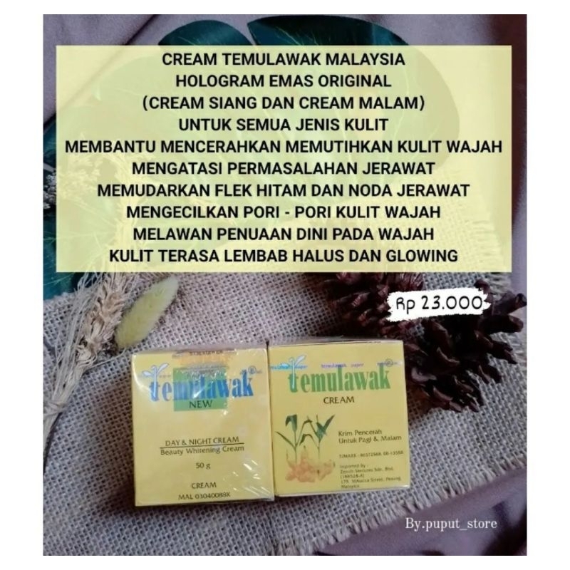 Jual CREAM TEMULAWAK ORIGINAL MALAYSIA (HOLOGRAM ORIGINAL) | Shopee ...