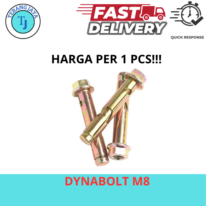 Jual Dynabolt M8 - M8x40 / M8x65 - Baut Beton / Dinabor / Baut Tanam ...